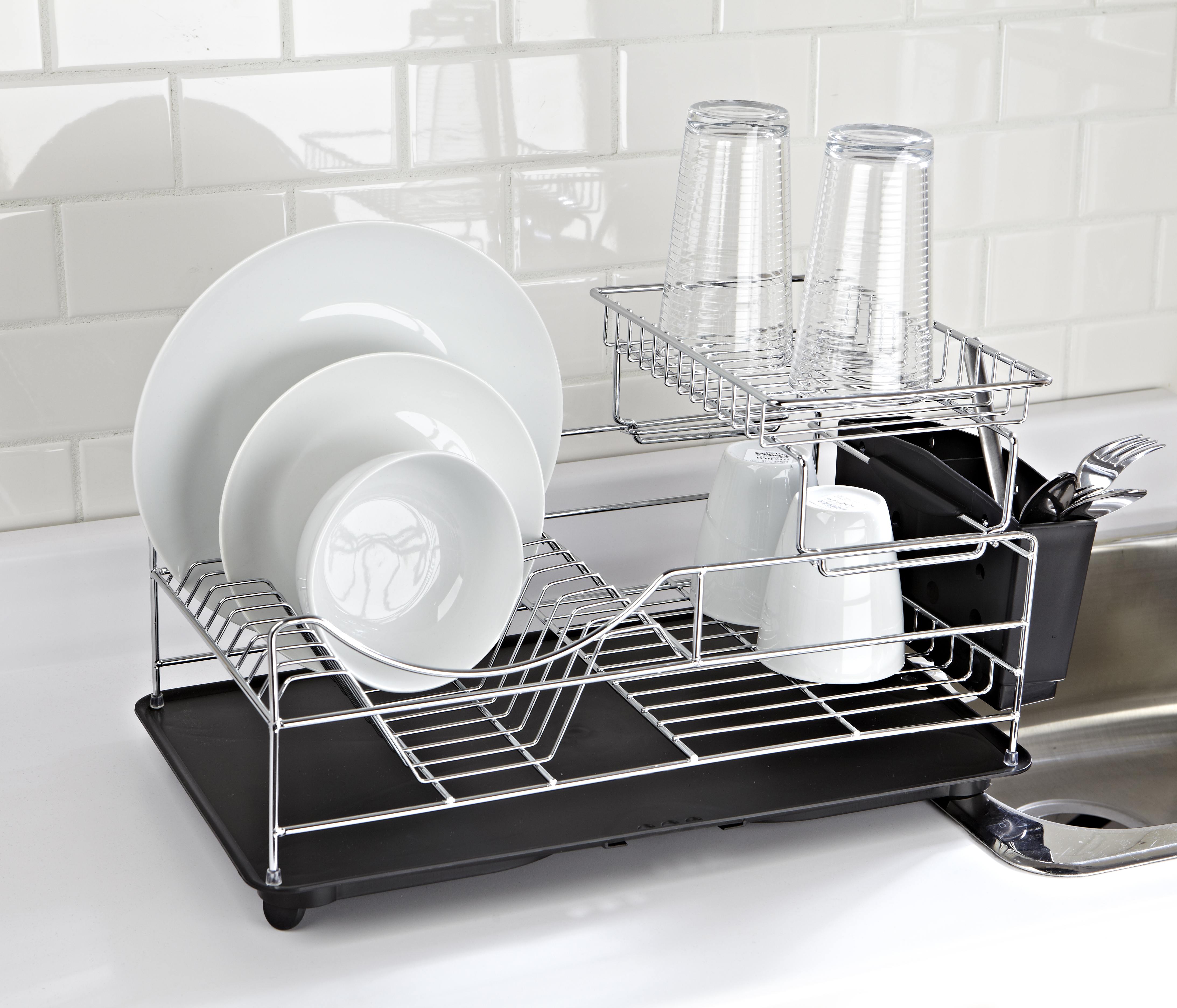 Scoop 2-Tier Dish Rack – Black – Kitchen Stuff Plus